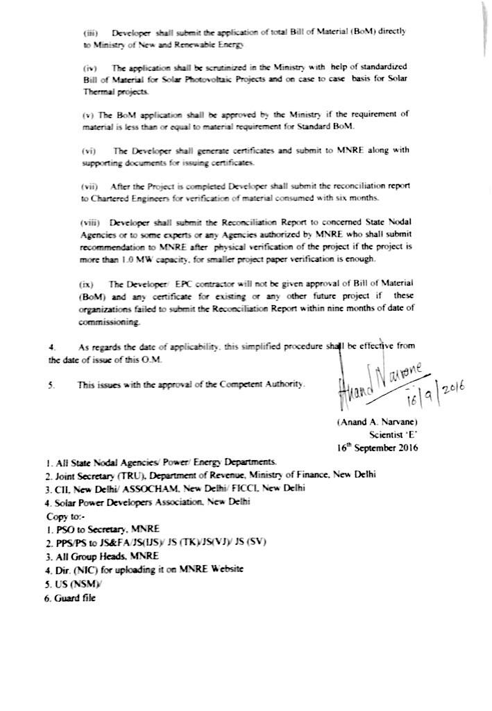 Simplification and Clarification from MNRE on import duty exemption ...
