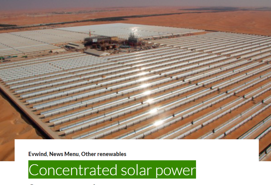 Concentrated solar power | Solar Now