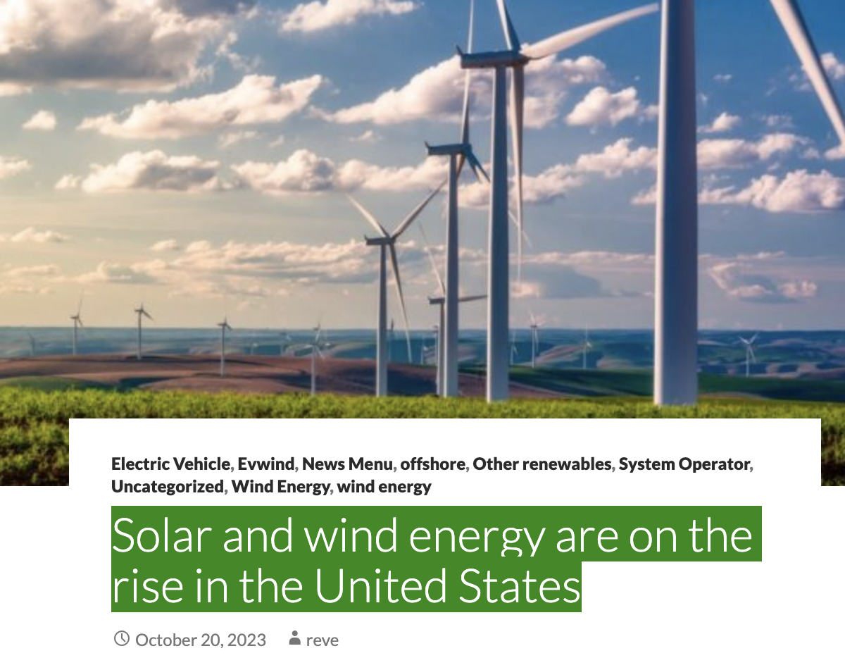 Solar and wind energy are on the rise in the United States | Solar Now