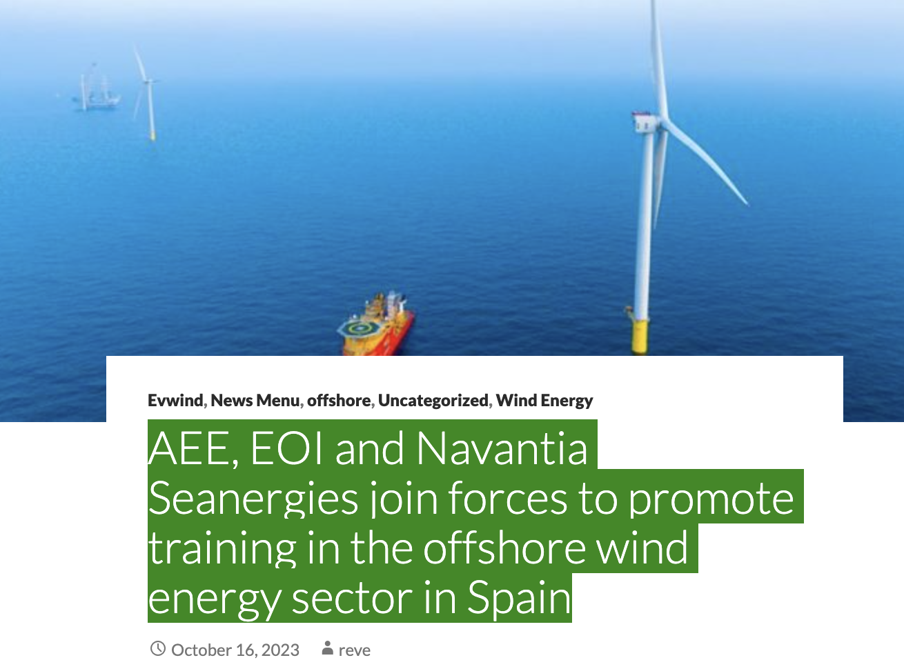 AEE, EOI and Navantia Seanergies join forces to promote training in the ...