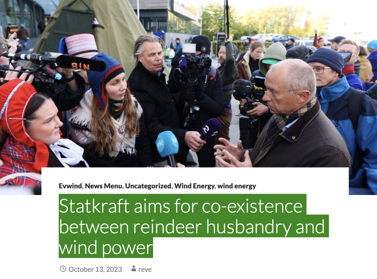 Statkraft aims for co-existence between reindeer husbandry and wind ...