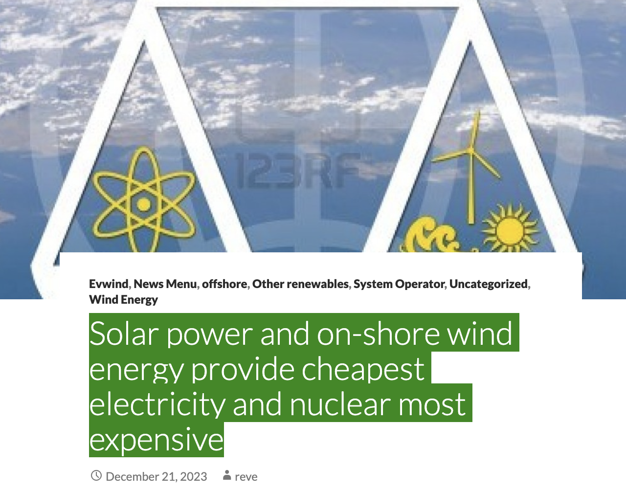 Solar power and on-shore wind energy provide cheapest electricity and ...