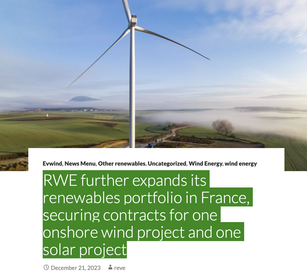 RWE further expands its renewables portfolio in France, securing ...