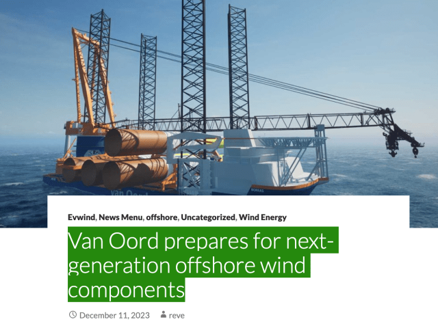 Van Oord prepares for next-generation offshore wind components | Solar Now