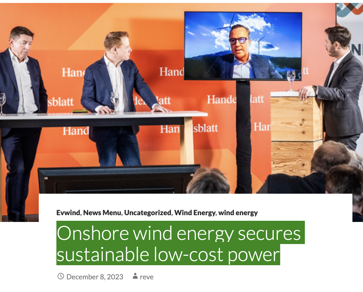 Onshore wind energy secures sustainable low-cost power | Solar Now