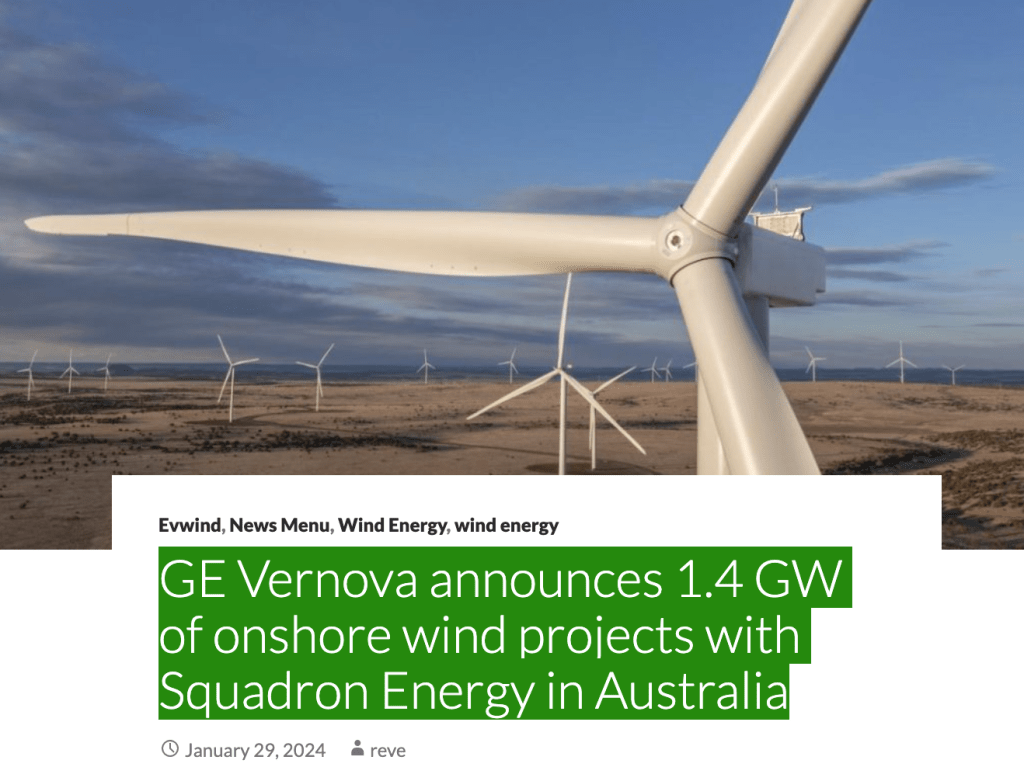 GE Vernova announces 1.4 GW of onshore wind projects with Squadron ...