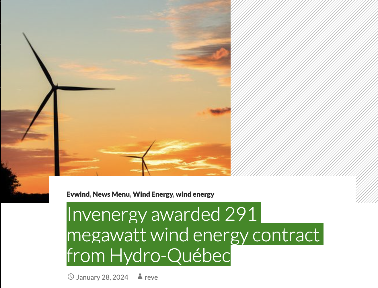 Invenergy awarded 291 megawatt wind energy contract from Hydro-Québec ...