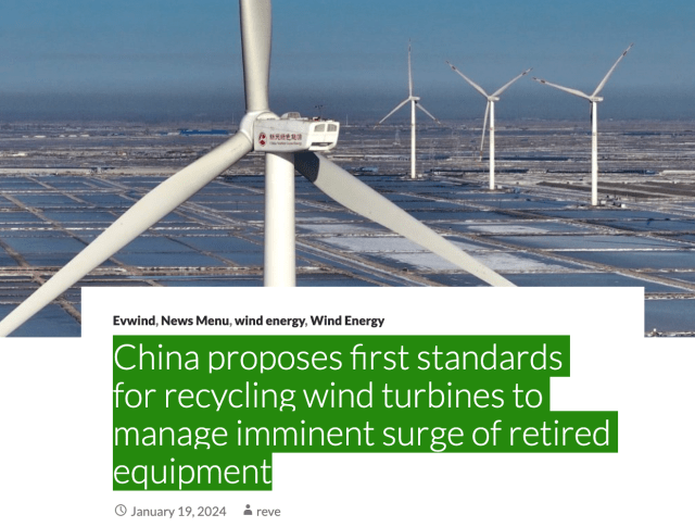 China proposes first standards for recycling wind turbines to manage ...