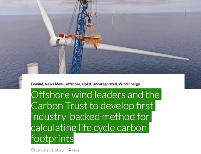Offshore wind leaders and the Carbon Trust to develop first industry ...