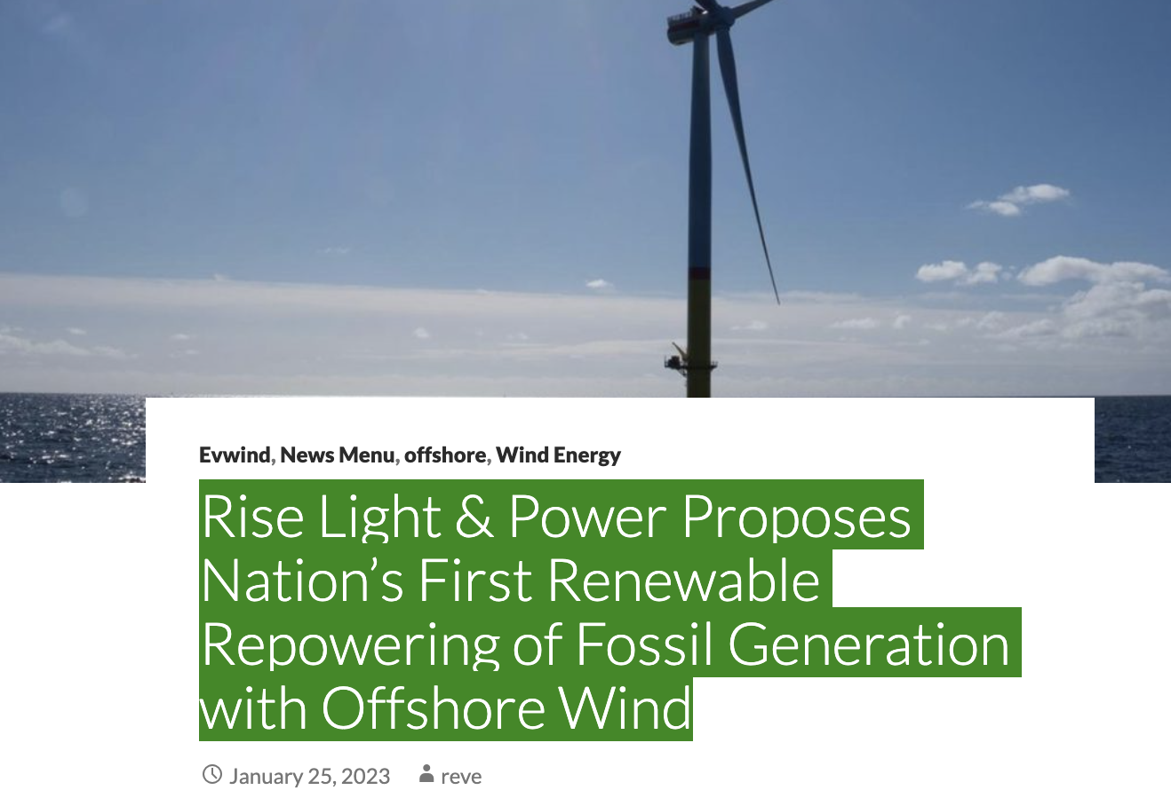 Rise Light & Power Proposes Nation’s First Renewable Repowering of ...