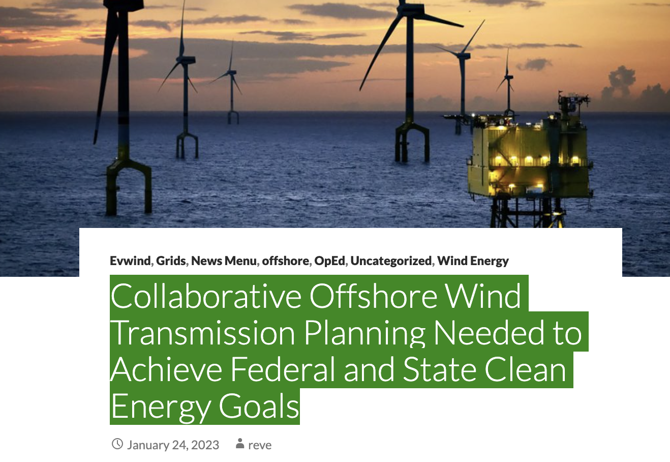 Collaborative Offshore Wind Transmission Planning Needed to Achieve ...