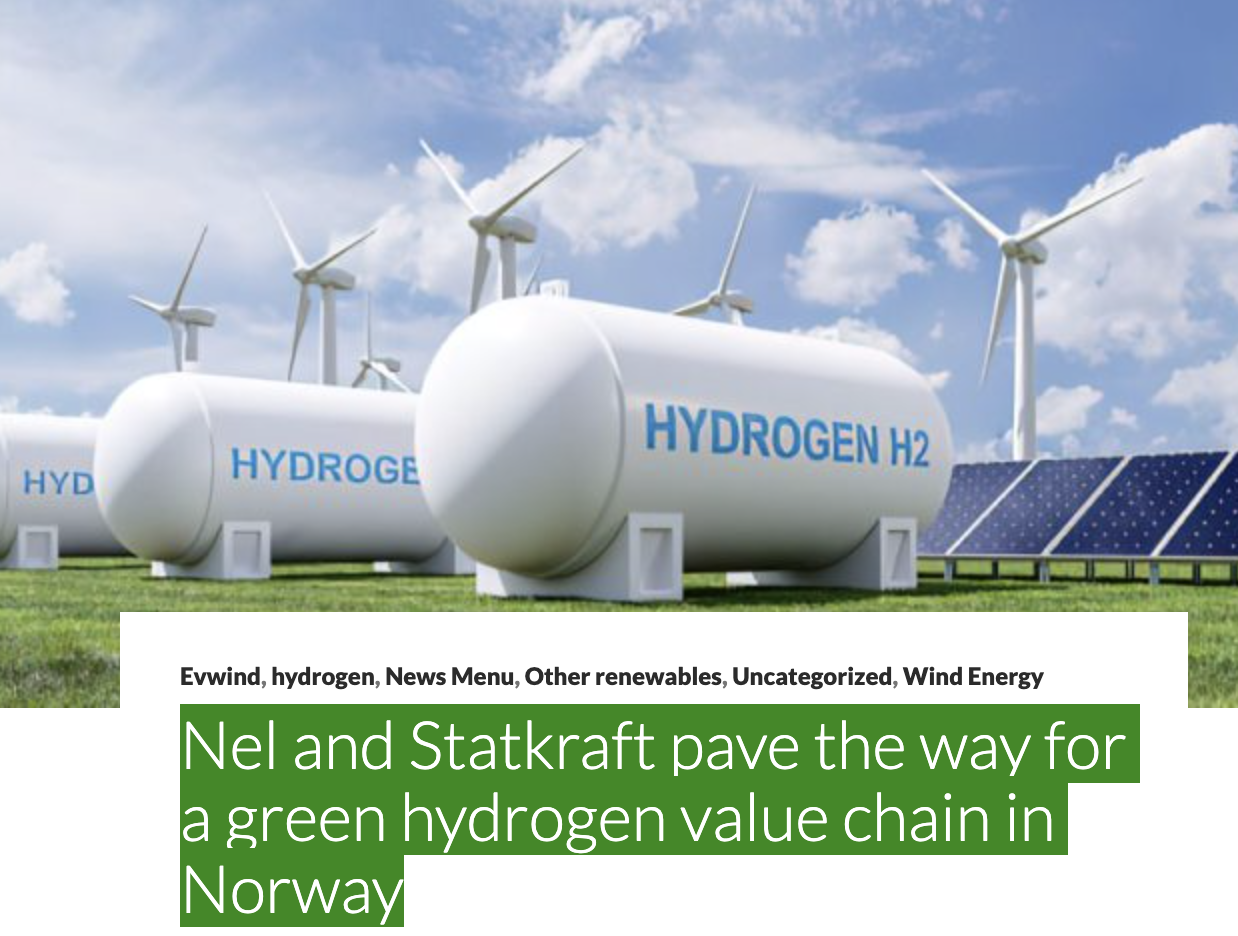 Nel and Statkraft pave the way for a green hydrogen value chain in ...