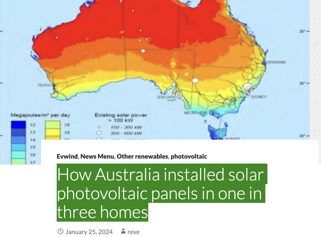 How Australia installed solar photovoltaic panels in one in three homes ...