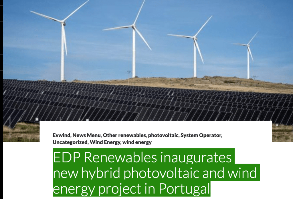 EDP Renewables inaugurates new hybrid photovoltaic and wind energy ...