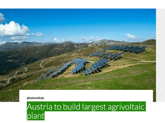 Austria to build largest agrivoltaic plant | Solar Now