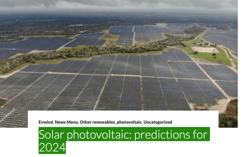 Solar photovoltaic: predictions for 2024 | Solar Now